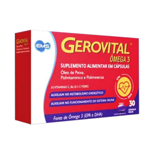 Gerovital ômega com 30 cápsulas | CallFarma